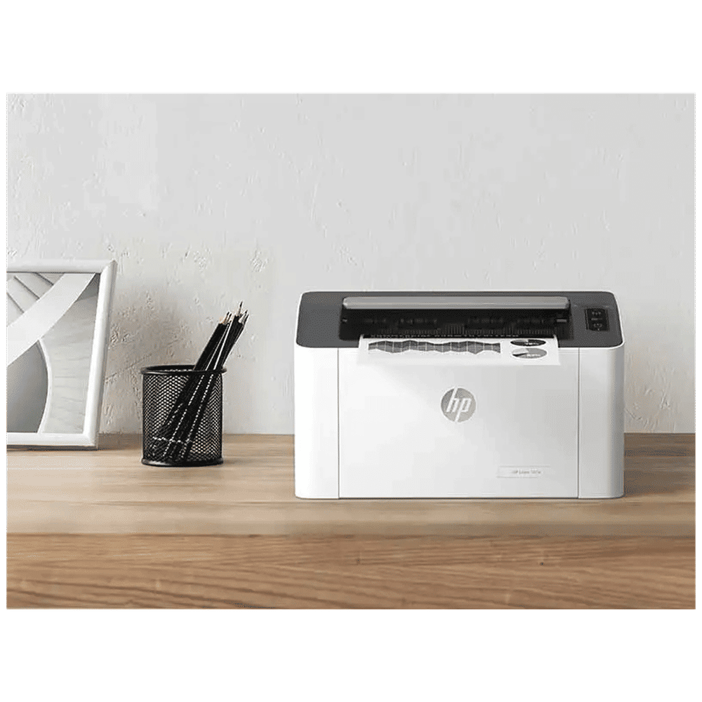 Buy HP Laser 108w Wireless Black & White Laserjet Printer (Wi-Fi Direct Printing, 4ZB80A, White ...